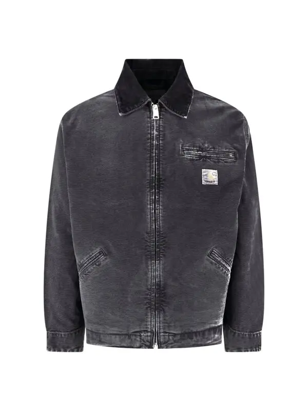 Carhartt Work In Progress Organic Cotton Canvas Zip Jacket - Black-black