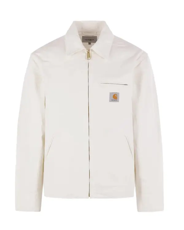 Carhartt Work In Progress Logo Patch Zip Front Jacket - Wax-wax