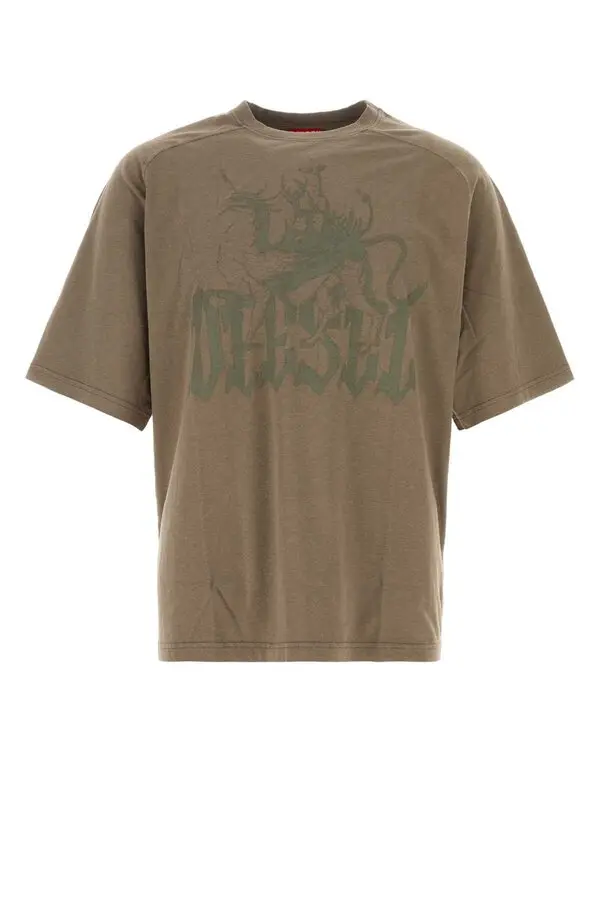 DIESEL® Mud Cotton-blend T-jussi T-shirt - Brown