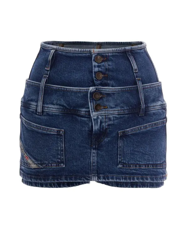 DIESEL® High-rise Cargo Mini Skirt - Denim
