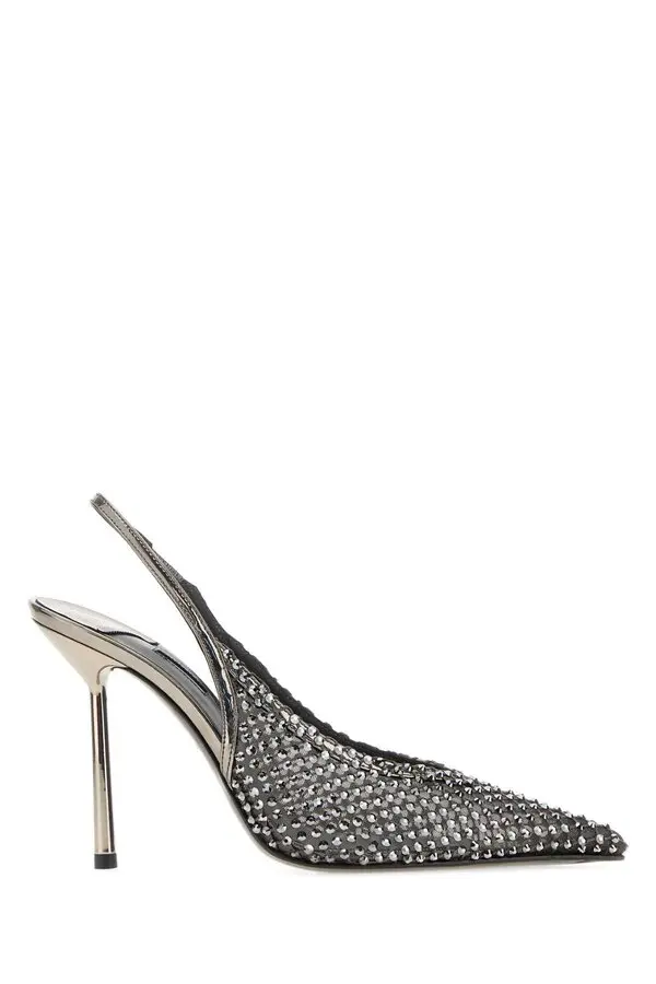 LE SILLA Embellished Mesh Gilda Pumps With 10 Cm Heel