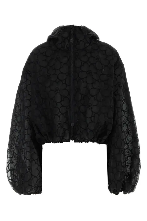 Cecilie Bahnsen Light Knit Aisha Jacket With Hood - Black