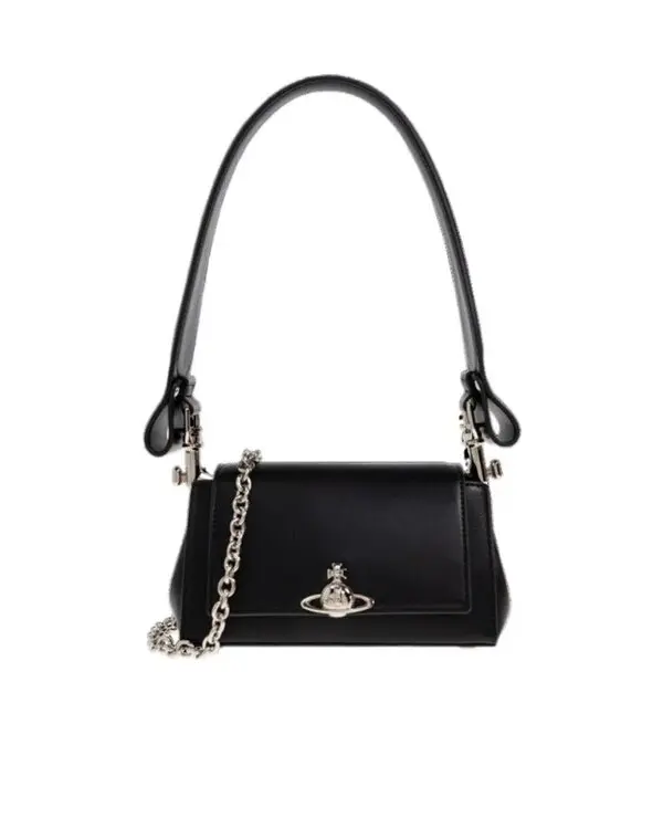 VIVIENNE WESTWOOD Mini Handbag With Iconic Detailing - Black