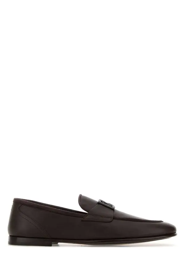 Dolce & Gabbana Leather Erice Loafers - Brown