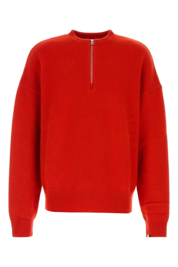 Extreme Cashmere Oversized Zip-up Sweater N°496 - Red