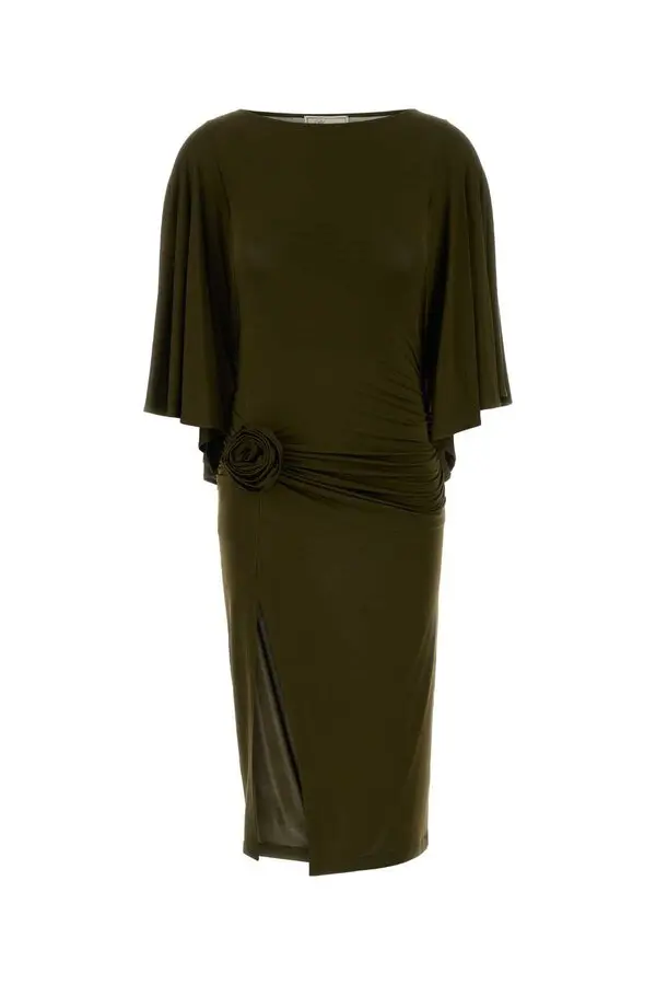 Blumarine Viscose Jersey T-shirt Dress With Stretch - Green