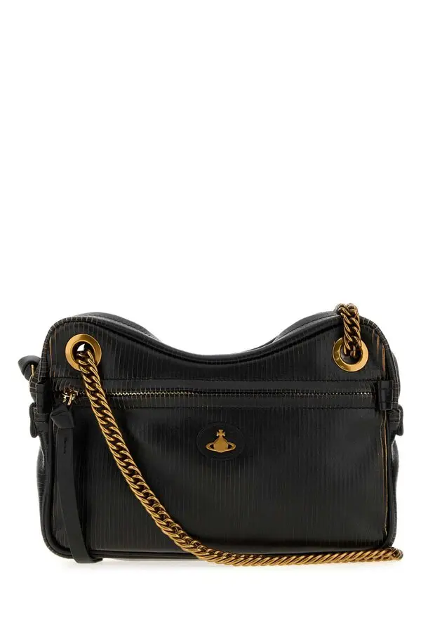 VIVIENNE WESTWOOD Medium Dolce Shoulder Handbag 25cm Width, 17cm Height, 6cm Depth - Black