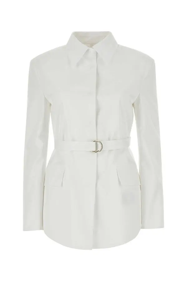 Valentino Garavani Cotton Poplin Overcoat For - White
