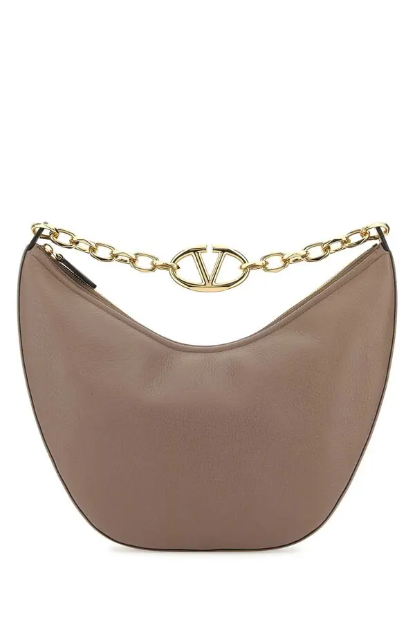 Valentino Garavani Antiqued Leather Medium Hobo Handbag - Pink