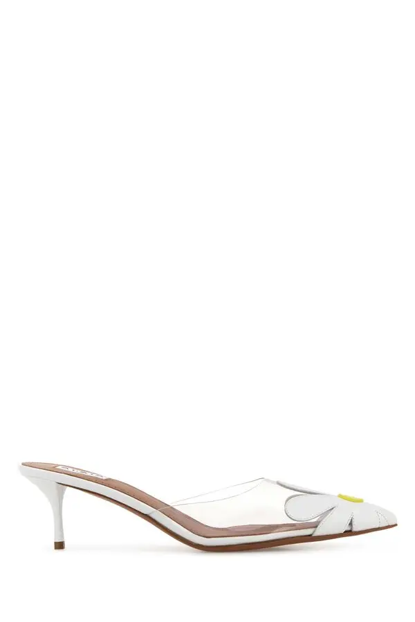 Alaïa Pvc And Leather Low-heel Mules