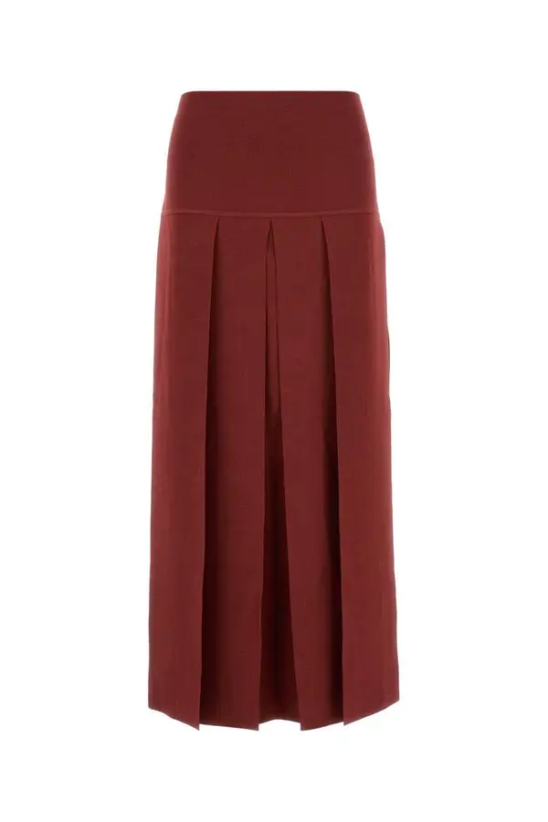 Alaïa Stretch Viscose-blend Skirt With Silk
