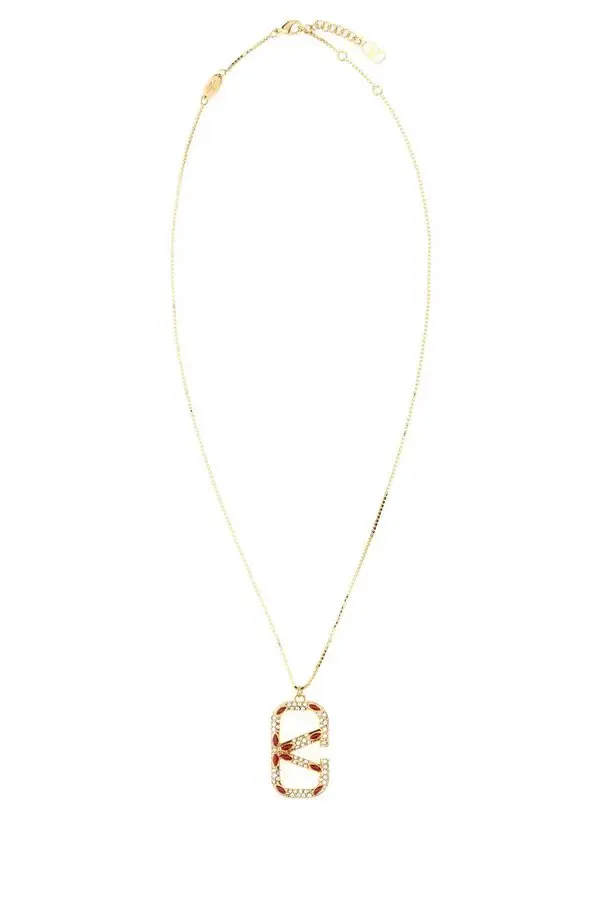 Valentino Garavani Vlogo Metal Mini Necklace - Gold