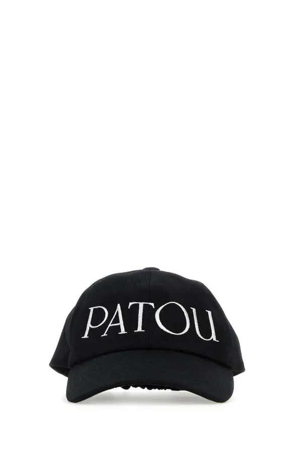 PATOU Cotton Baseball Cap - Black