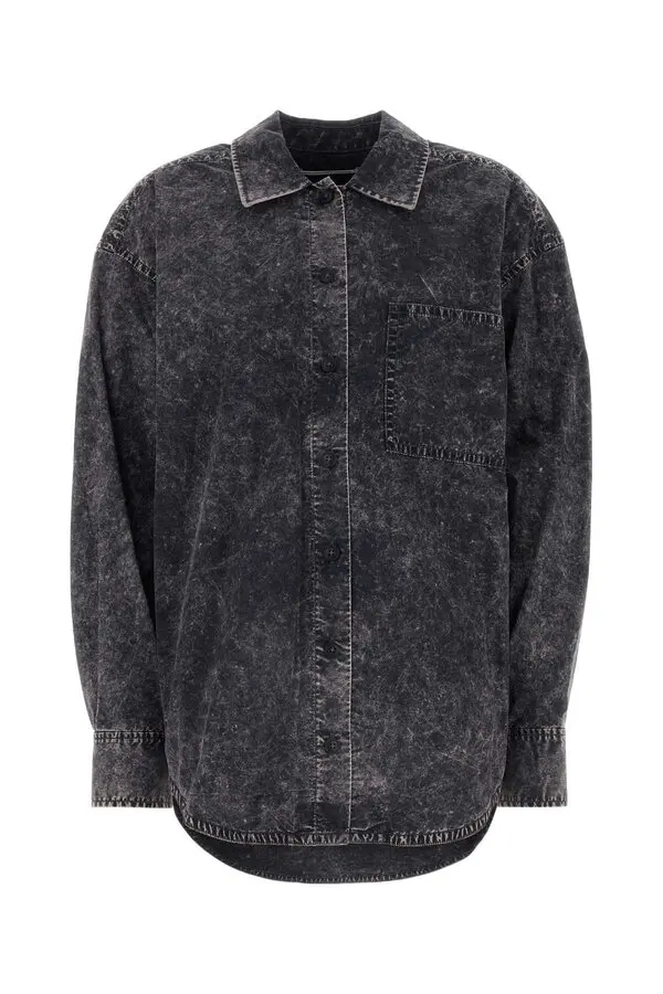 Alexander Wang Oversized Cotton Shirt - Black