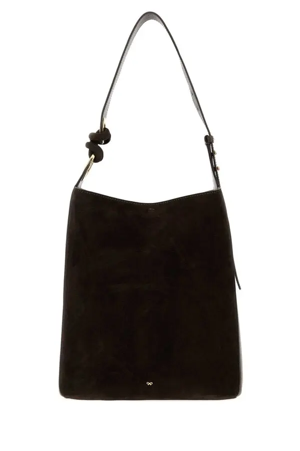 ANYA HINDMARCH Ringo Bucket Handbag In Suede With Golden Hardware