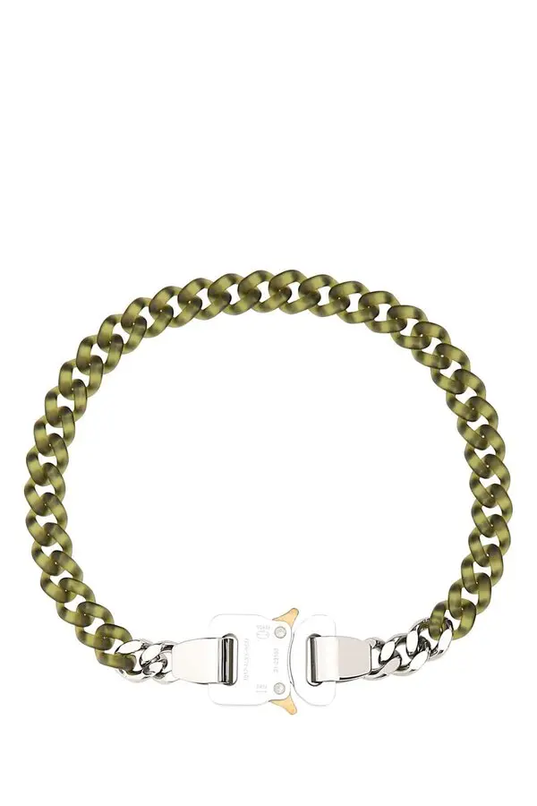 1017 Alyx 9sm Two-tone Nylon And Brass Necklace - Green