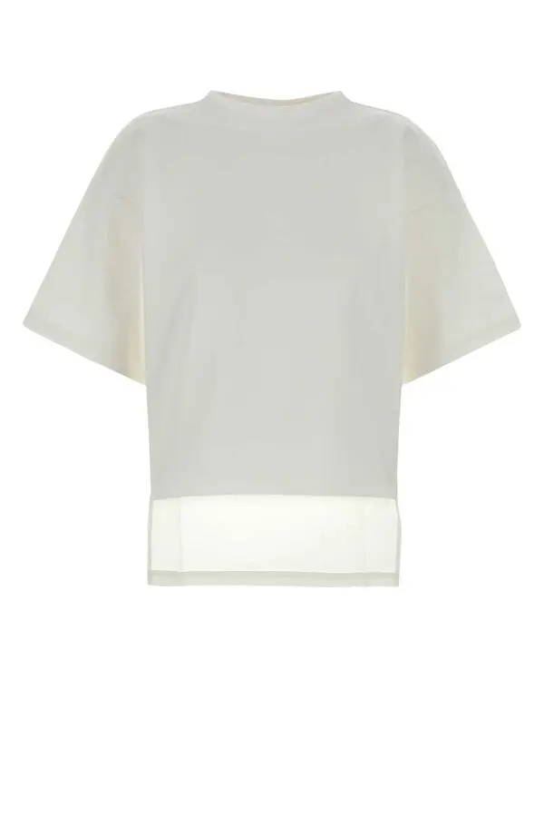 Alaïa Inspired Cotton-blend T-shirt - White