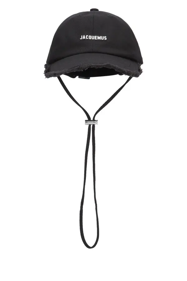 Jacquemus Artichoke Accent Cotton Cap - Black