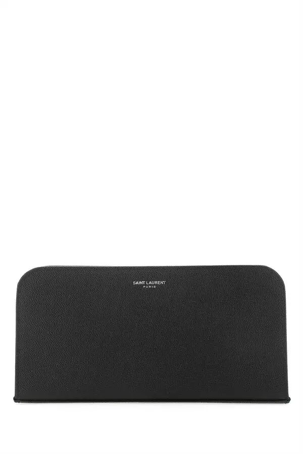 Saint Laurent 21 Cm Leather Wallet For