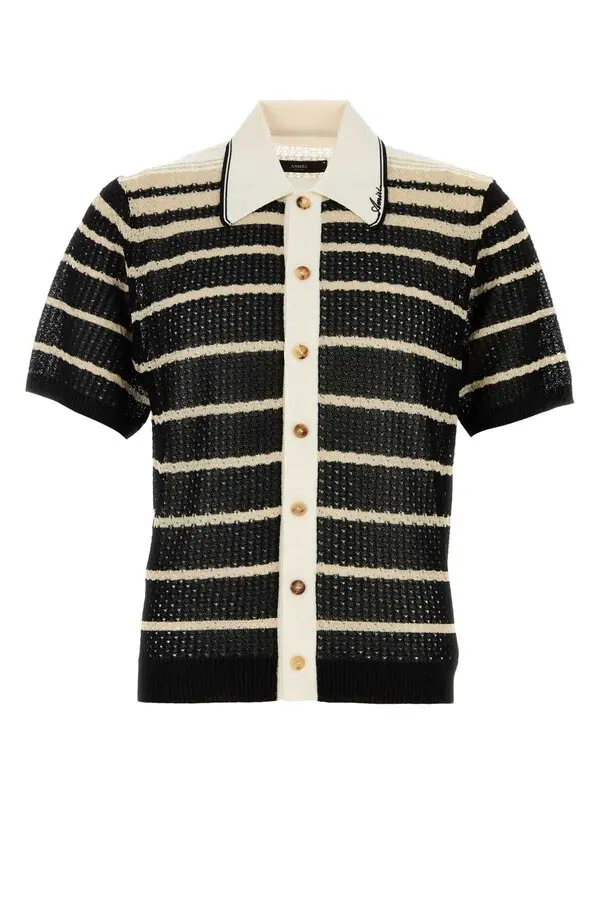 Amiri Embroidered Crochet Cardigan