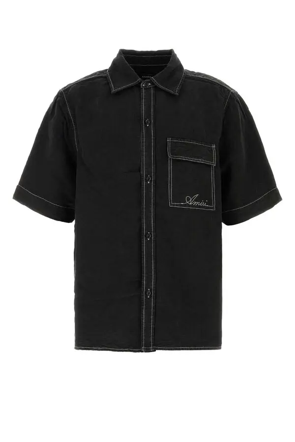 Amiri Amended Tapered Linen-blend Shirt