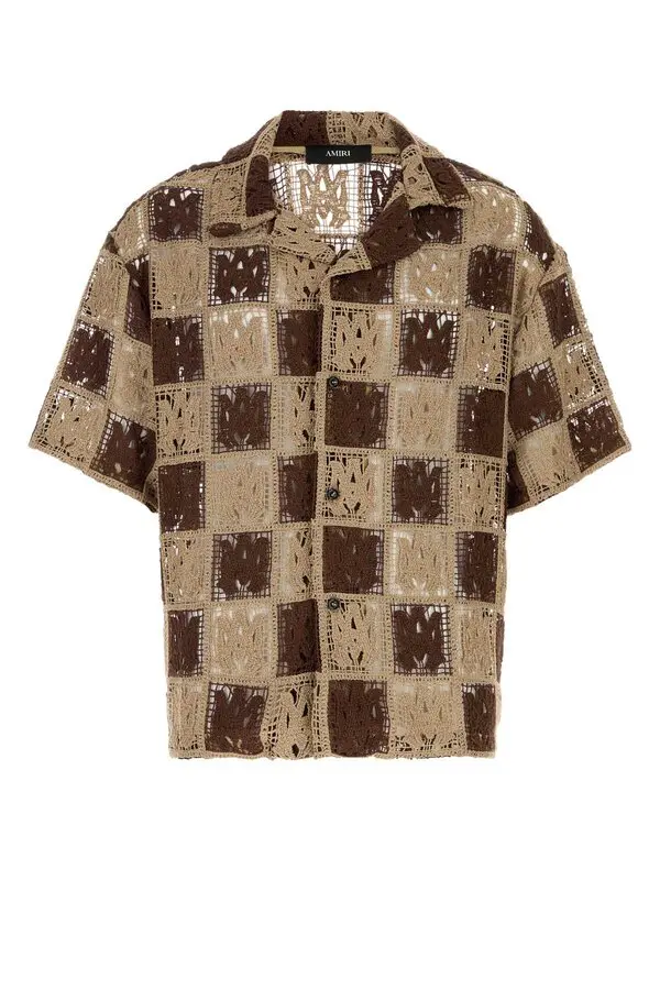 Amiri Contrast Crochet Shirt