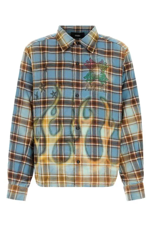 Amiri Embroidered Flannel Shirt