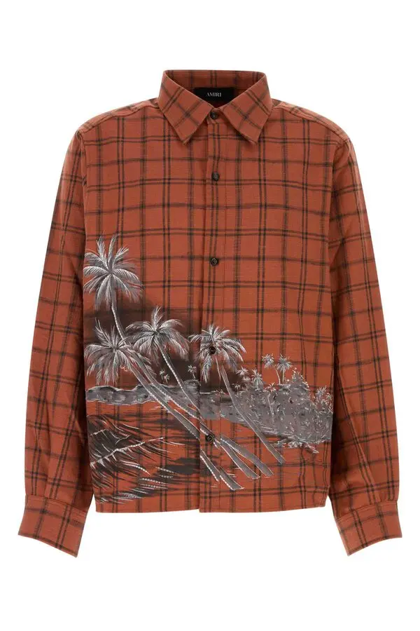 Amiri Palms Flannel Shirt - Red