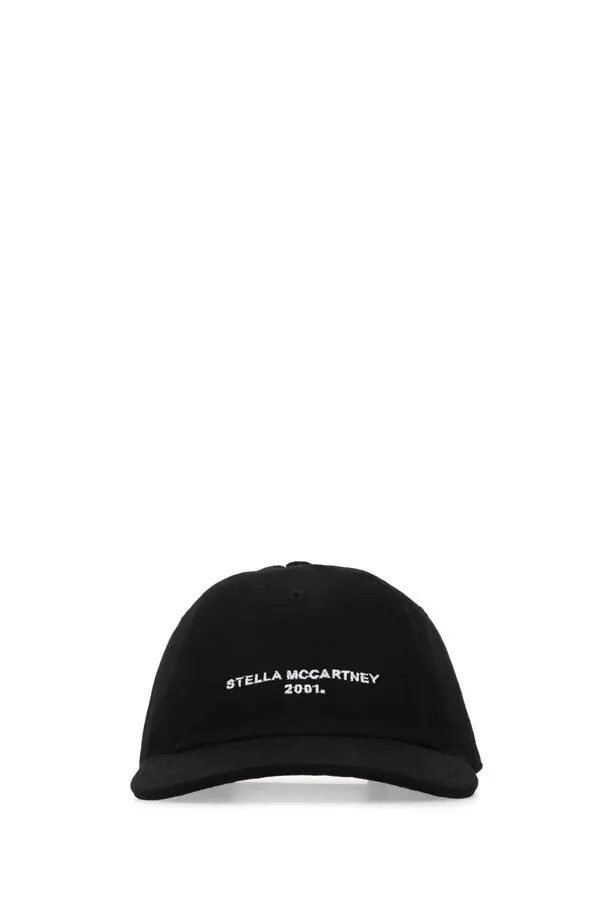 Stella McCartney Embroidered Cotton Blend Baseball Cap - Black