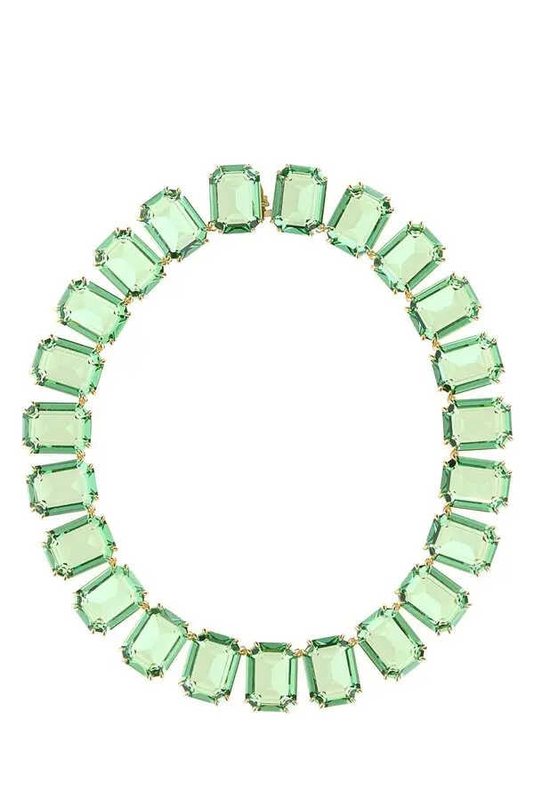 SWAROVSKI Embellished Metal Collar Necklace - Green