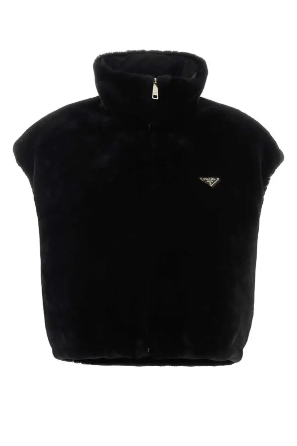Prada Reversible Fur Outerwear - Black