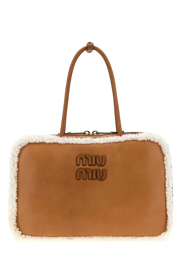 Miu Miu 34 Cm Leather Beau Handbag