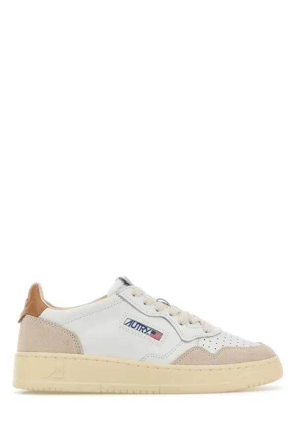 AUTRY Medalist Leather & Suede Sneaker - White