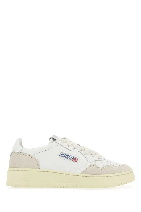 AUTRY Medalist Leather And Suede Lace-up Sneakers - Multicoloured