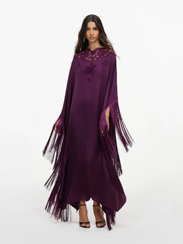 SELF-PORTRAIT Asymmetric Mini Dress With Removable Belt - Viola
