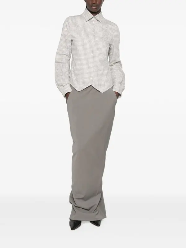 MAISON MARGIELA Cotton Shirt With Classic Collar - Grey