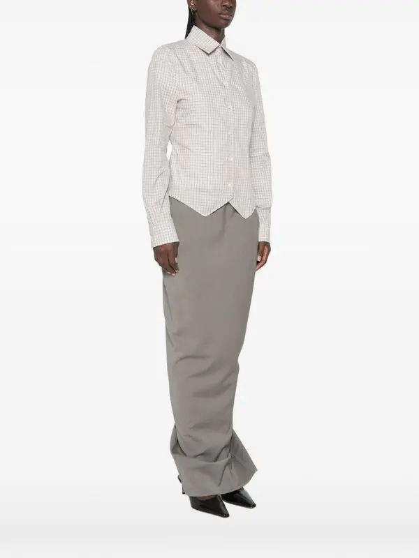 MAISON MARGIELA Cotton Shirt With Classic Collar - Grey
