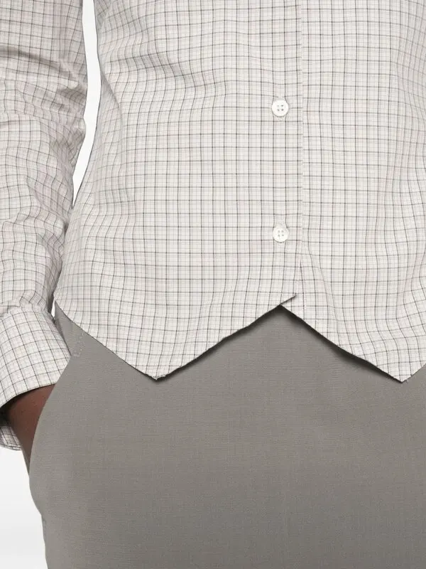 MAISON MARGIELA Cotton Shirt With Classic Collar - Grey