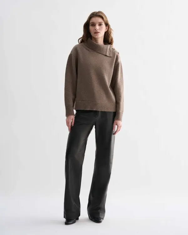 Veronica De Piante Cielo Sweater In Wool Cashmere - Camel