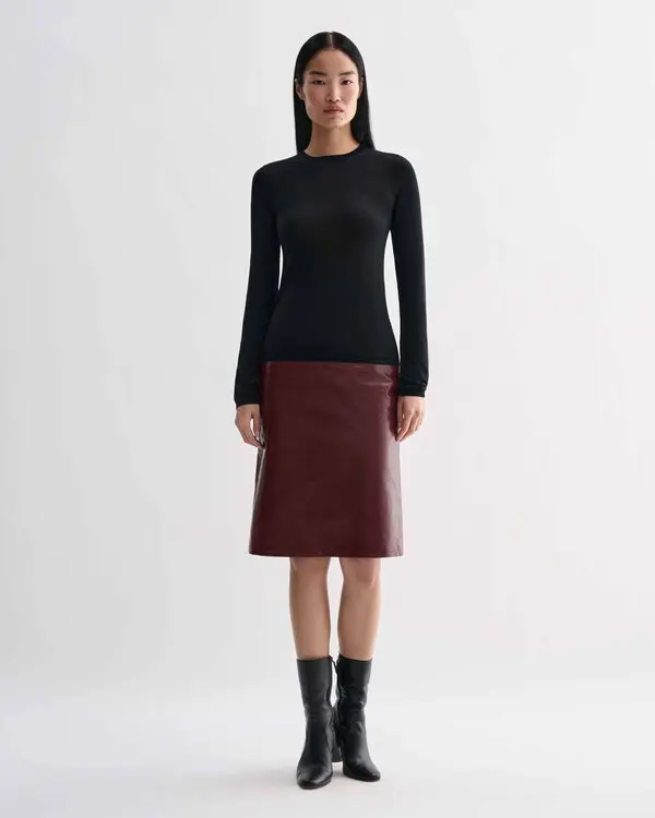 Veronica De Piante Noelia Embossed Leather Pencil Skirt