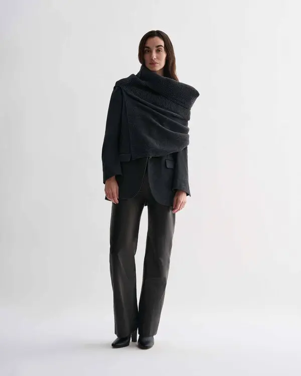 Veronica De Piante Caro Snood In Wool Cashmere - Gray