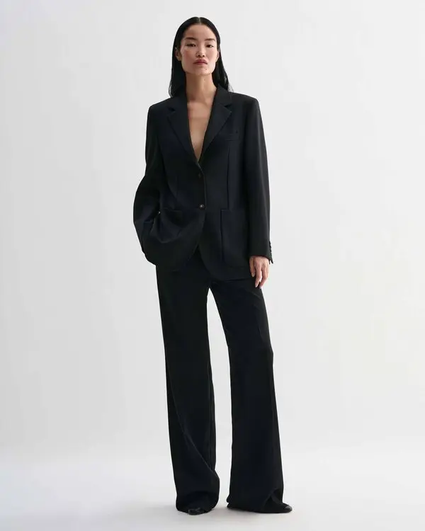 Veronica De Piante Sebastian Blazer In Stretch Wool Twill - Black
