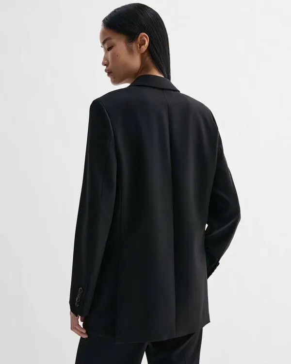 Veronica De Piante Sebastian Blazer In Stretch Wool Twill - Black