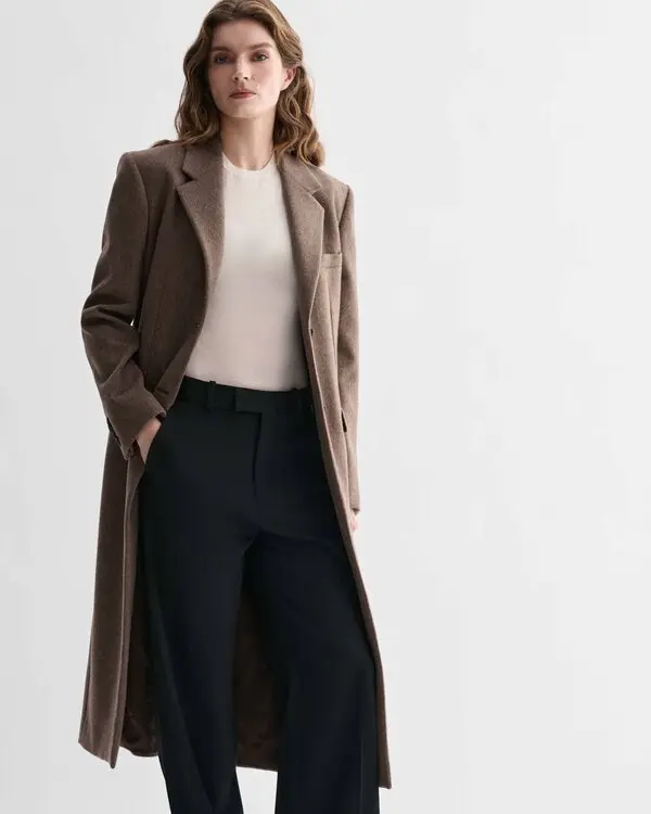 Veronica De Piante Freya Coat In Wool Cashmere