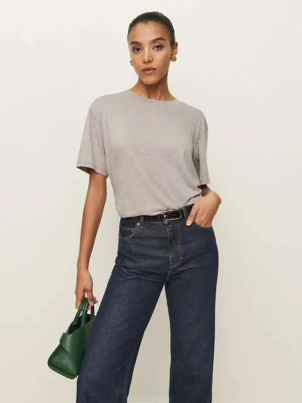 REFORMATION Liam Oversized T-shirt - Brown