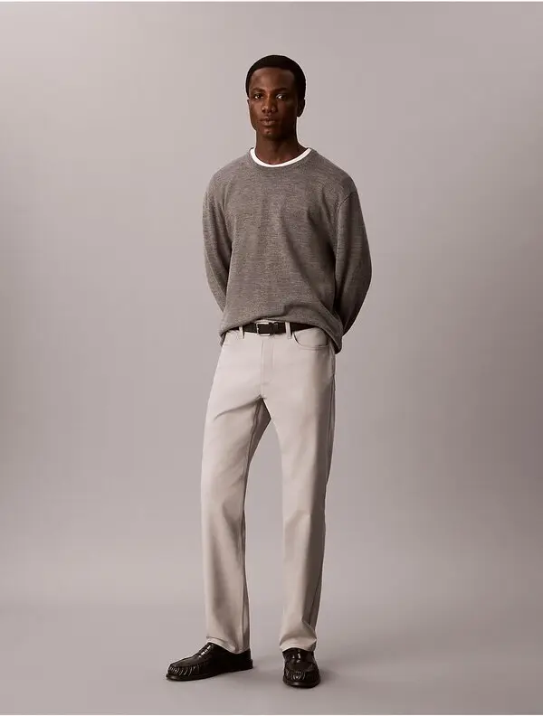 Calvin Klein Straight Stretch 5-pocket Pants - Alloy