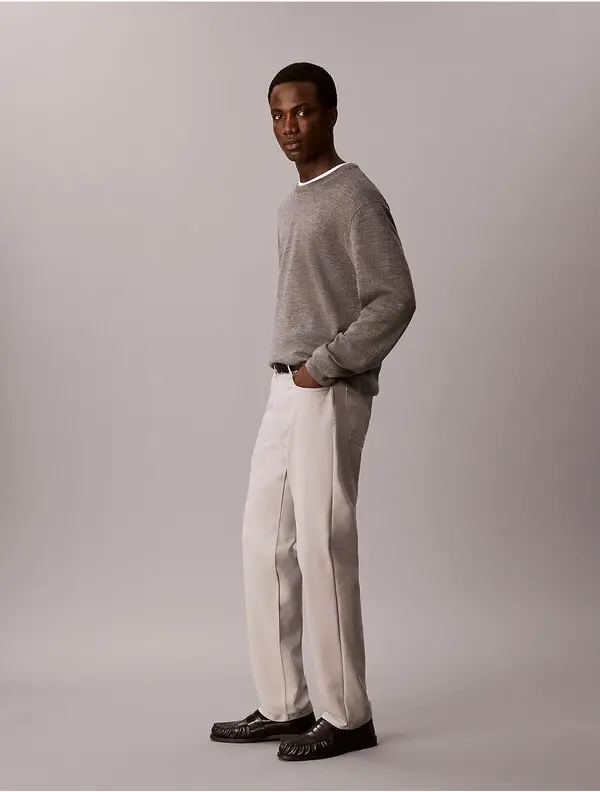 Calvin Klein Straight Stretch 5-pocket Pants - Alloy