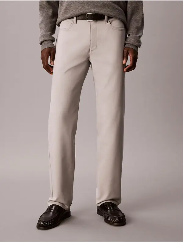 Calvin Klein Straight Stretch 5-pocket Pants - Alloy