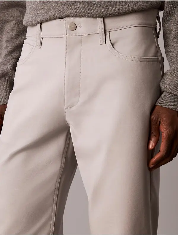 Calvin Klein Straight Stretch 5-pocket Pants - Alloy
