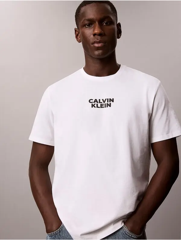 Calvin Klein All Caps Tee - Bright White
